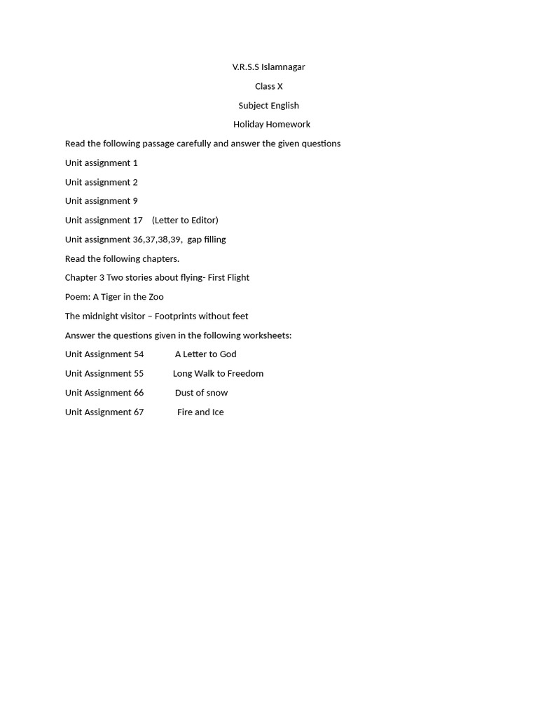 Class 10 English | PDF