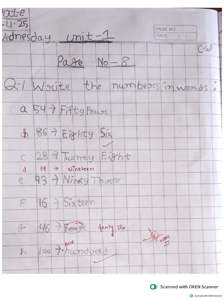 Maths Notebook Work.-1 | PDF
