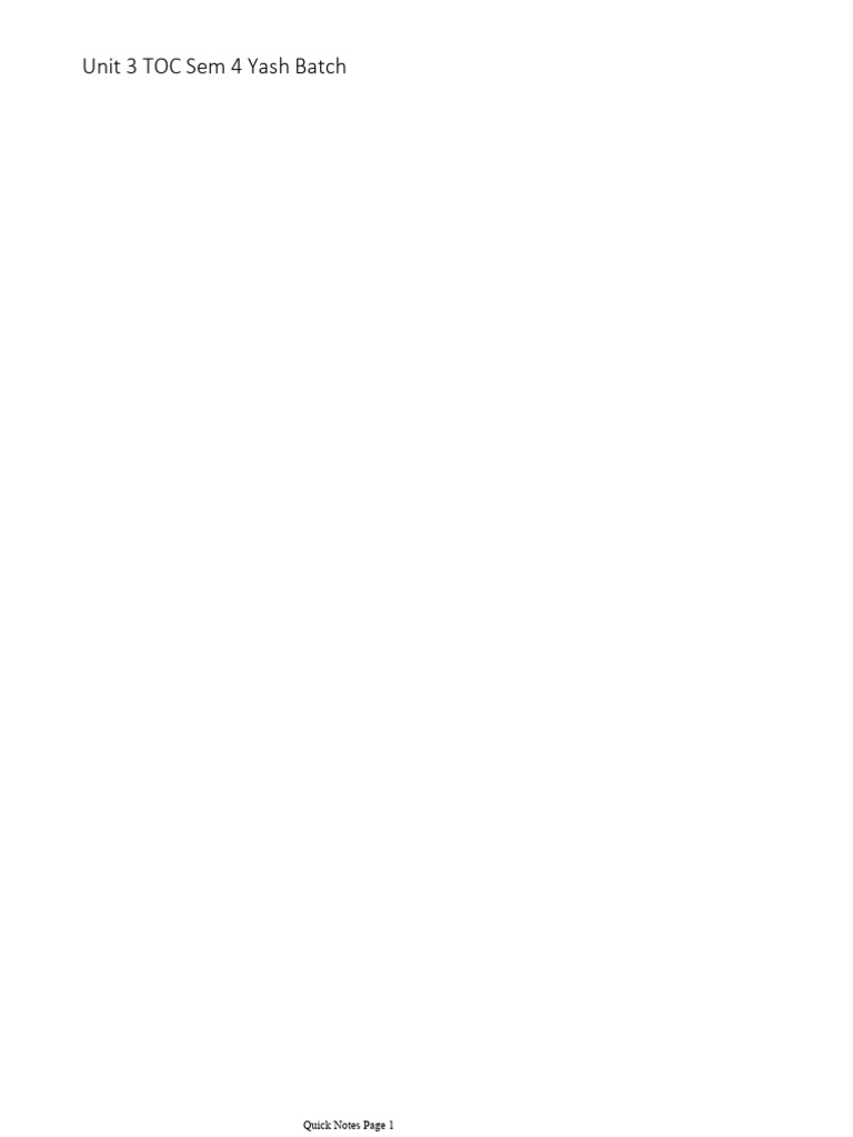 Unit 3 TOC | PDF