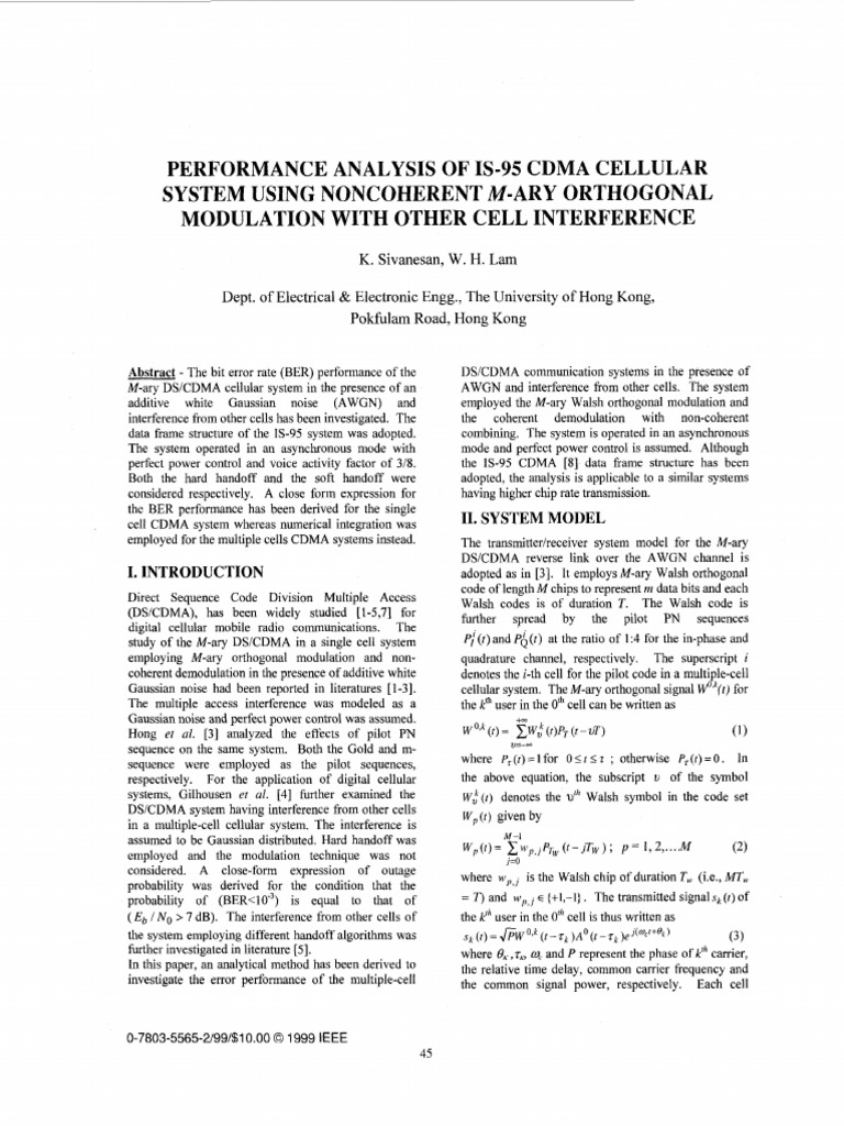 Thesis On CDMA | PDF