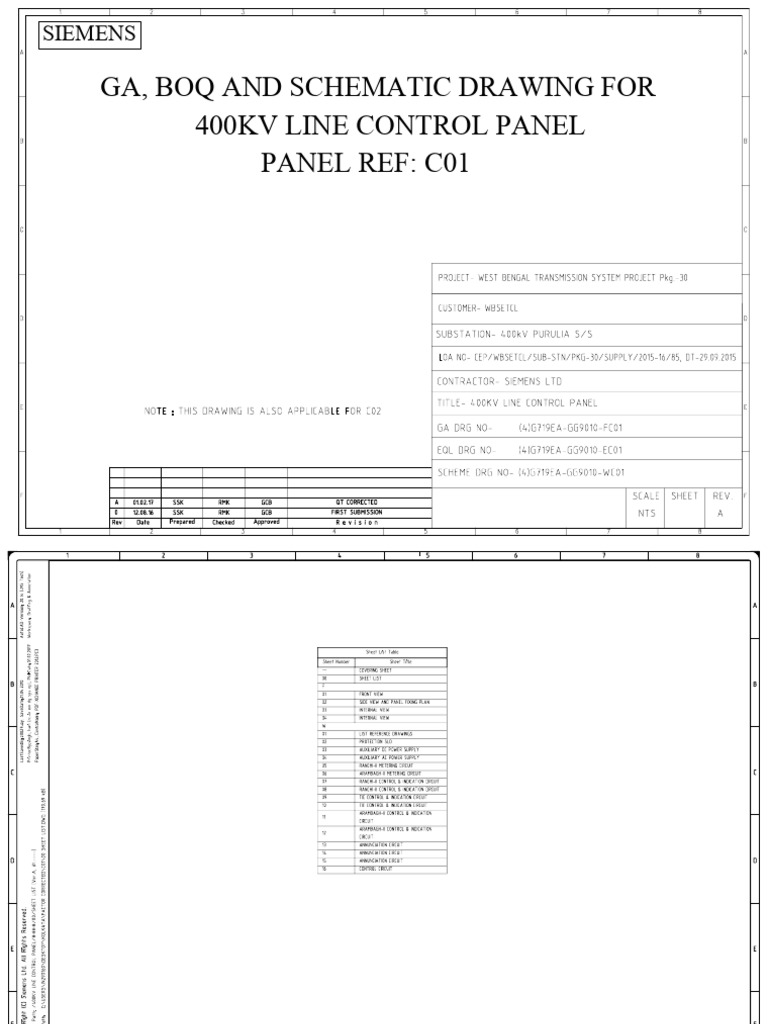 400kV Line Control Panel Specifications | PDF