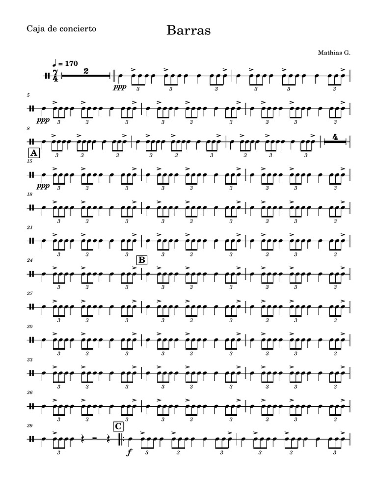Barras-Caja de Concierto | PDF