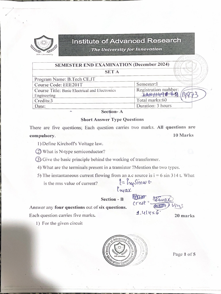 End Term Examination | PDF