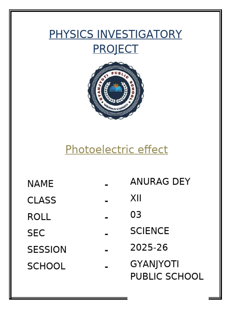 Study of the Photoelectric Effect | PDF | Photoelectric Effect | Photon
