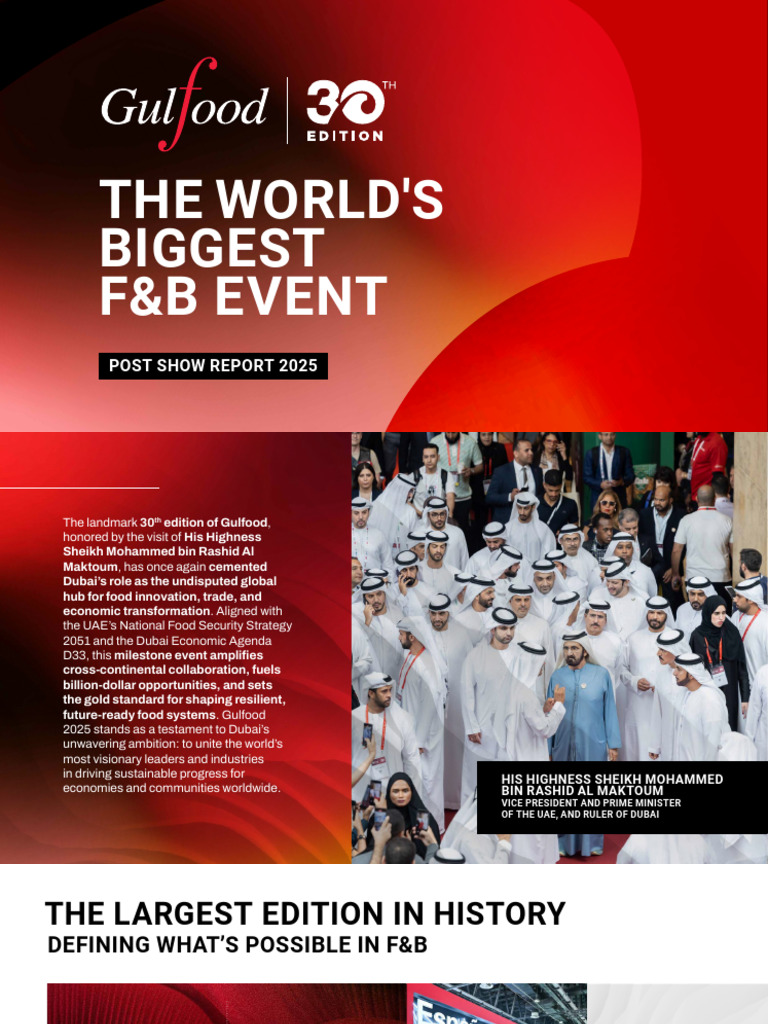 Gulfood Post Show Report 2025 | PDF | Foods | United Arab Emirates