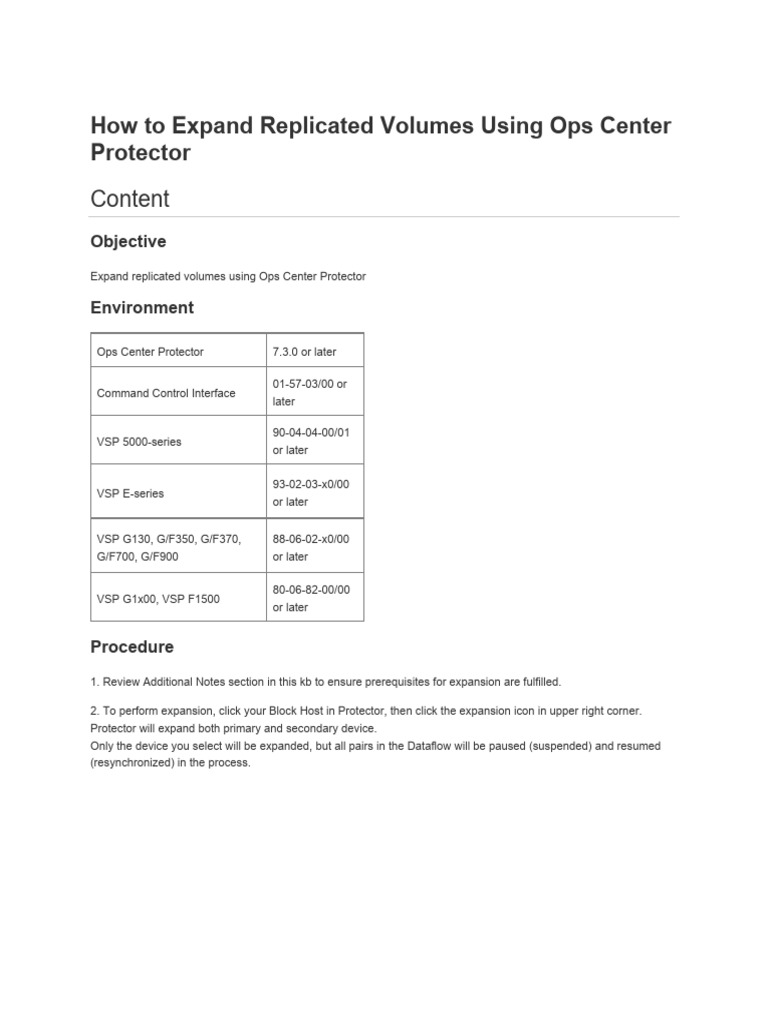 How To Expand Replicated Volumes Using Ops Center Protector | PDF | Operating System Families ...
