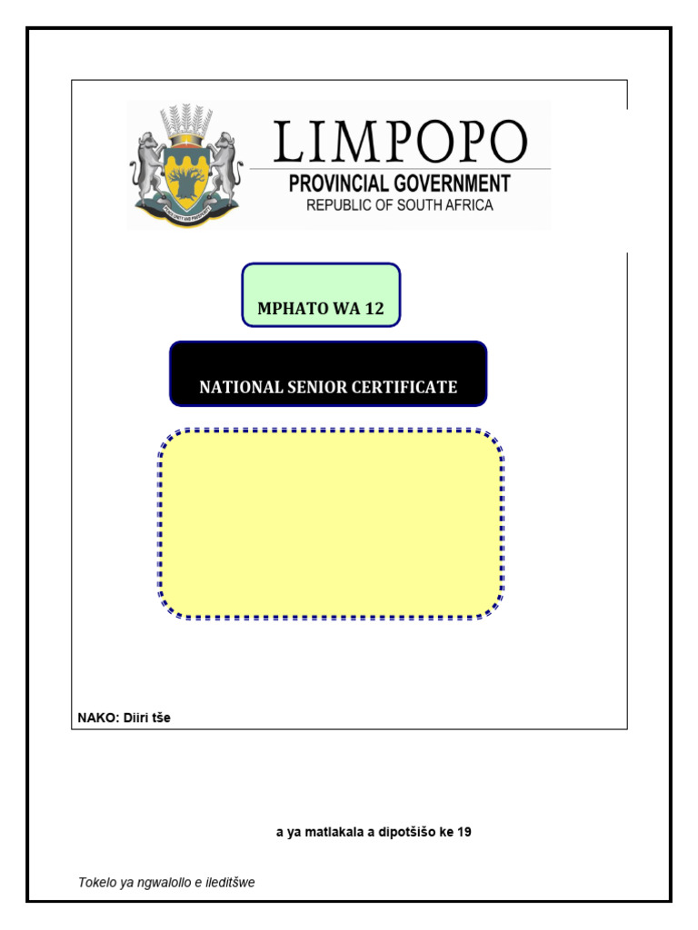 Sepedi HL P2 June 2025 | PDF | Languages Of Africa | Southern Africa