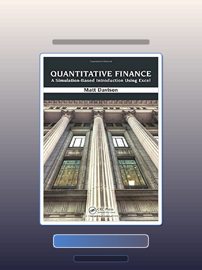 Quantitative Finance A Simulation Based Introduction Using Excel 1st Davison PDF Download | PDF ...