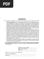 Admission Affidavit Sample | PDF | Affidavit | Government