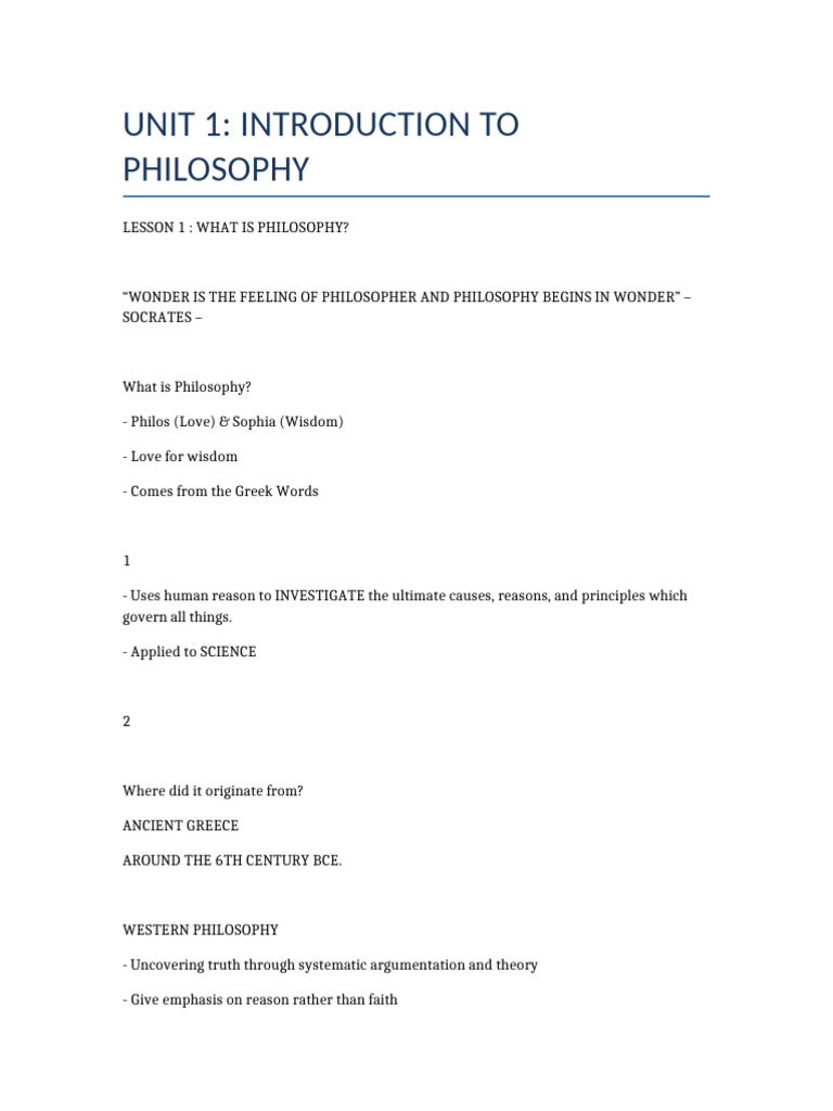 Introduction To Philosophy Reviewer | PDF | Western Philosophy | Reason