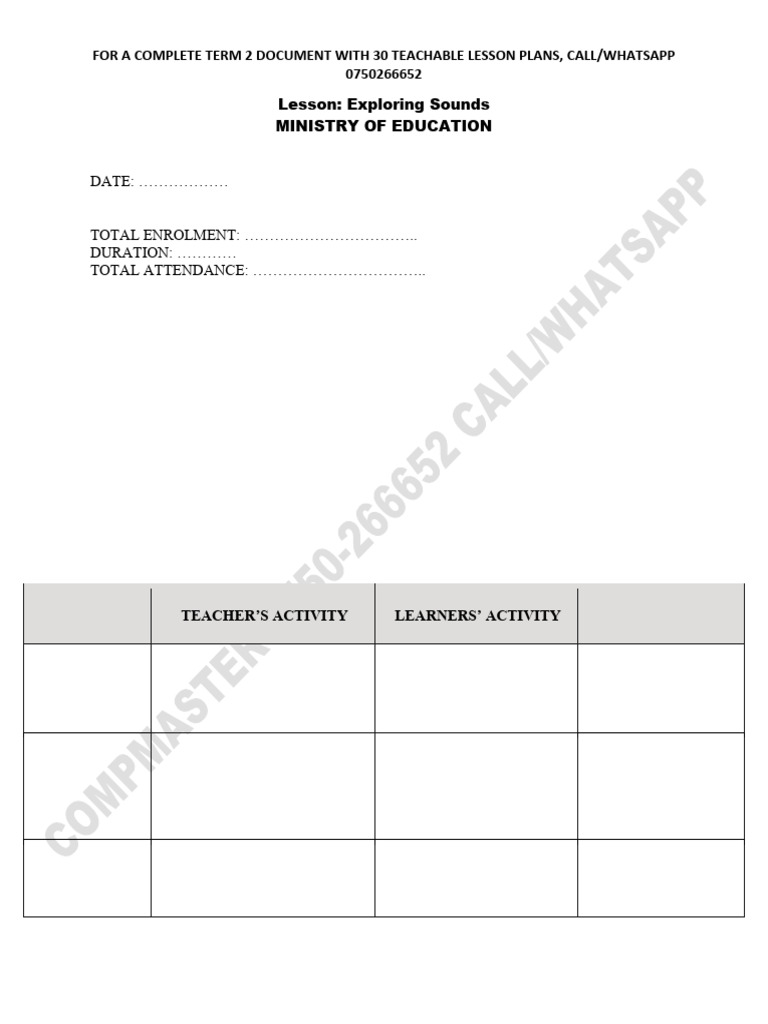 CTS Grade 1: Exploring Sounds Lesson | PDF | Lesson Plan | Creativity