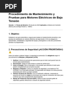 SPR-MDG-ENG-0091-S - Procedimiento para Megado de Motor Eléctrico | PDF ...
