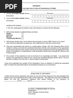 Zimbabwe Affidavit Template | PDF