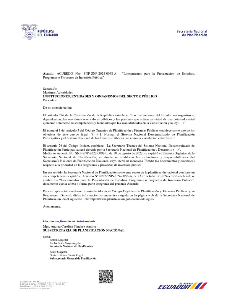 Lineamientos SNP 2024 para Inversión Pública | PDF | Gobierno