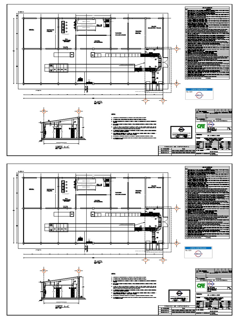 Roa CM Ie PL 16 R0a Arreglo General Caseta de Control Arreglo de Charolas y Ductos. Planta ...