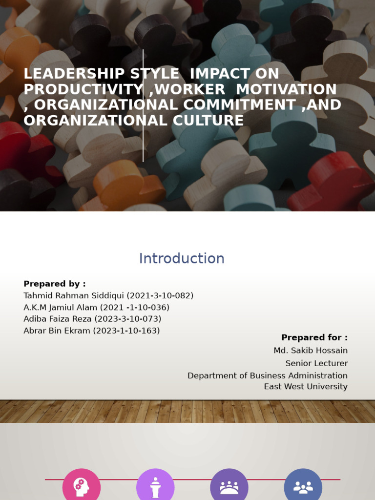 Leadership Style Impact On Productivity Worker Motivation | PDF ...