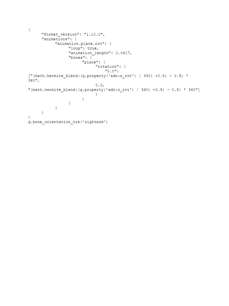 1plane Animation Json | PDF