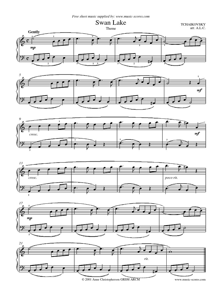 Tchaikovsky Swan Lake Piano | PDF