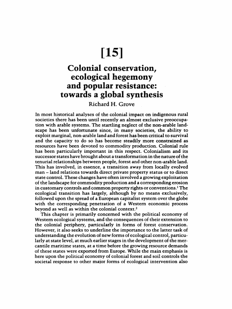 Colonial Ecology and Resistance Dynamics | PDF | Ecology | Colonialism