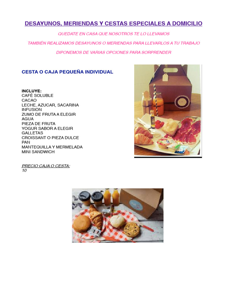 Cestas Especiales A Domicilio | PDF | Galleta | Cocina