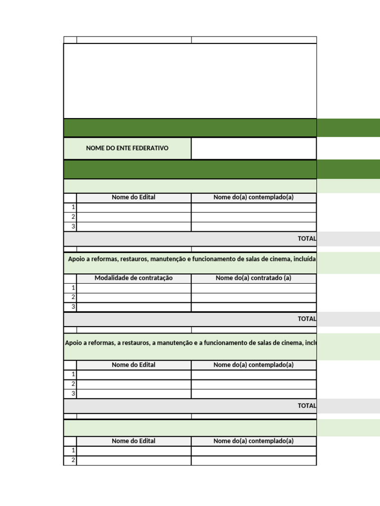 Anexo III - Modelo de Lista de Contemplados Nos Editais | PDF