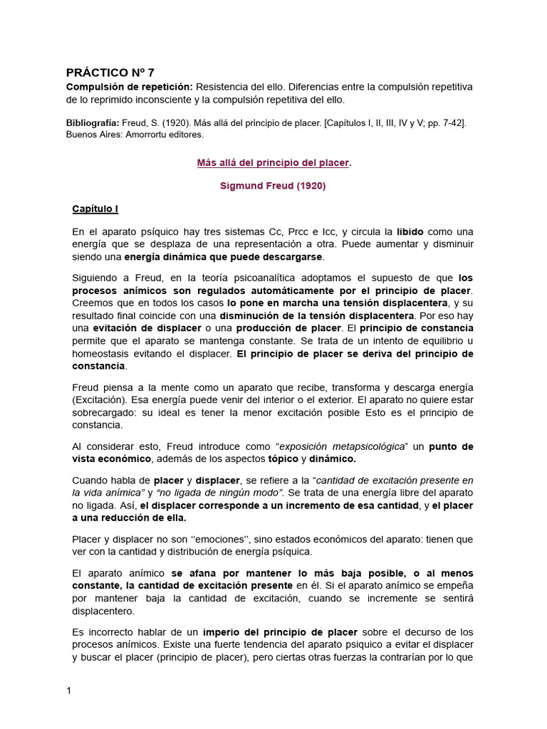 Compulsión de Repetición en Freud | PDF | Neurosis | Jacques Lacan