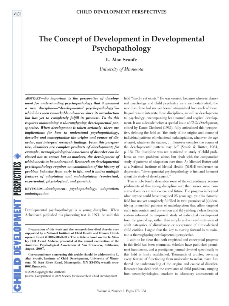 Understanding Developmental Psychopathology | PDF | Attention Deficit ...