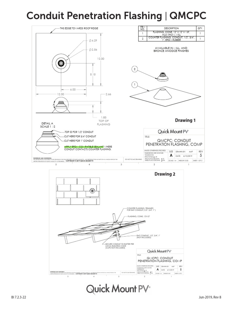 Conduit Penetration Flashing Guide | PDF | Pipe (Fluid Conveyance) | Roof