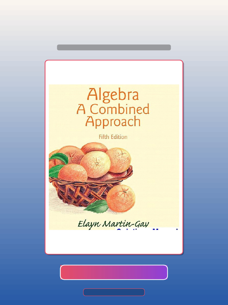 Algebra A Combined Approach 5th Edition Martin Gay PDF Download | PDF ...