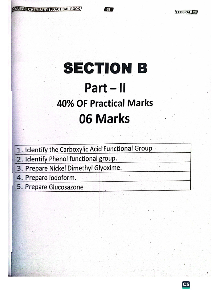 HSSC2 CHEMISTRY Section B | PDF