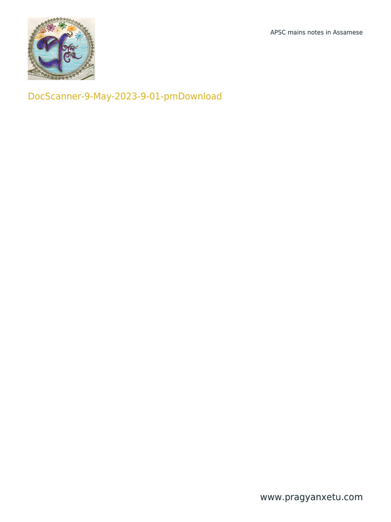 APSC Mains Notes in Assamese | PDF