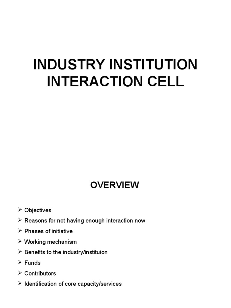 Industry Institute Interaction Cell | Download Free PDF | Expert ...