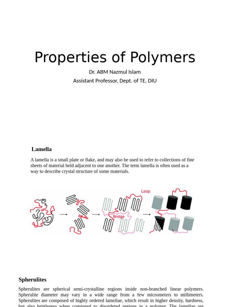 Properties of Polymers | PDF | Polymers | Polymer Chemistry
