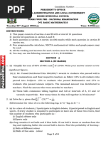 Basic Mathematics f4 Mock, 2025 | PDF