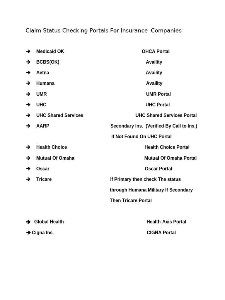 Claim Status Checking Portal (New) | PDF
