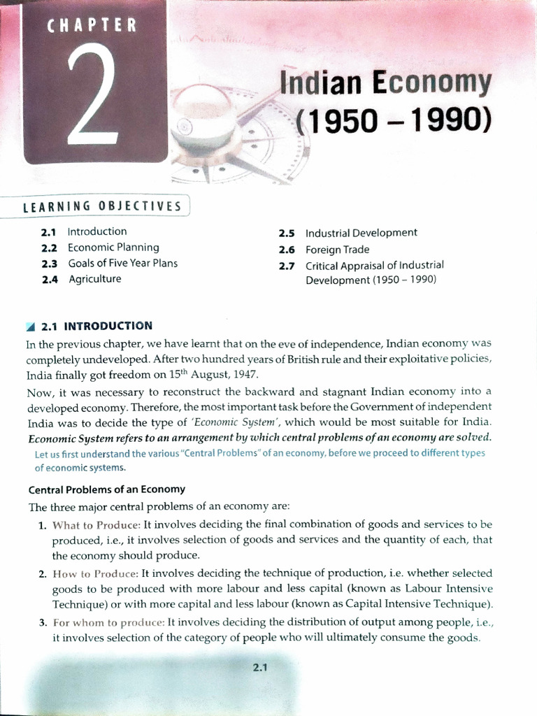 Indian Economics Chapter 2 Class 12 Sandeep Garg | PDF | Economics ...