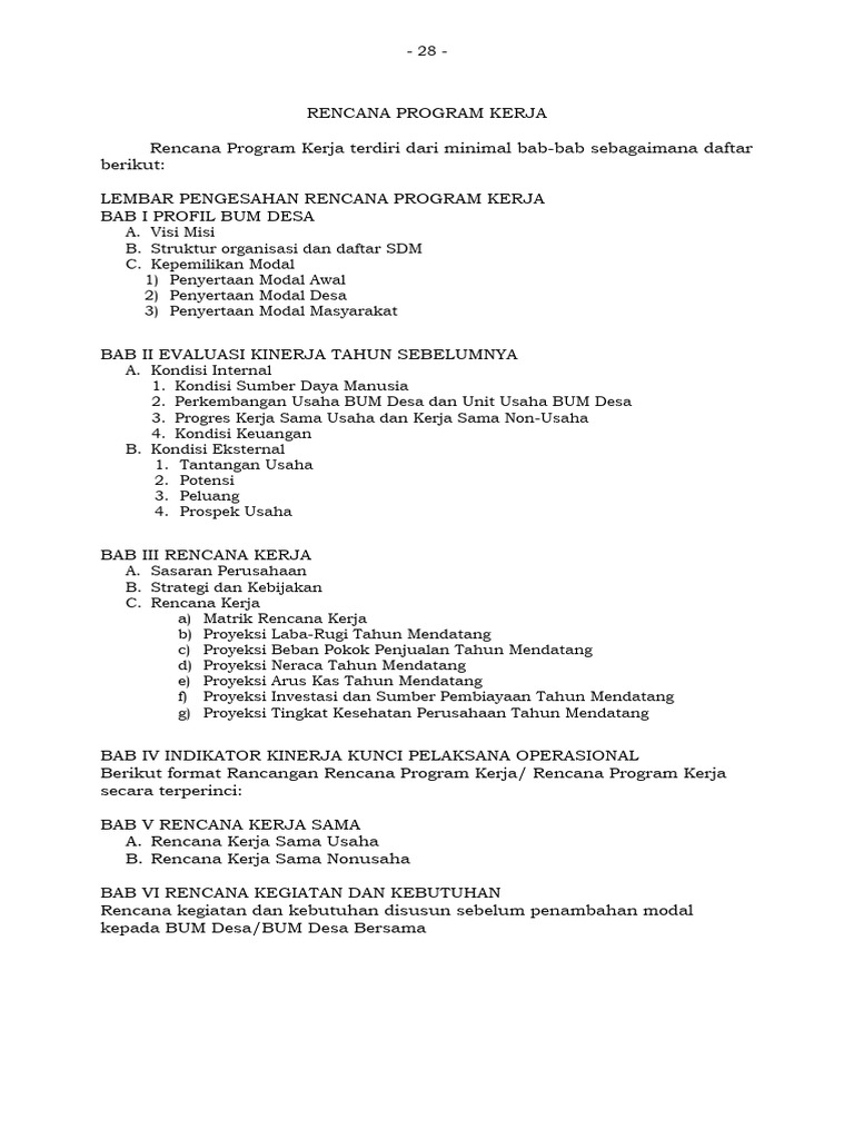 Contoh Program Kerja | PDF