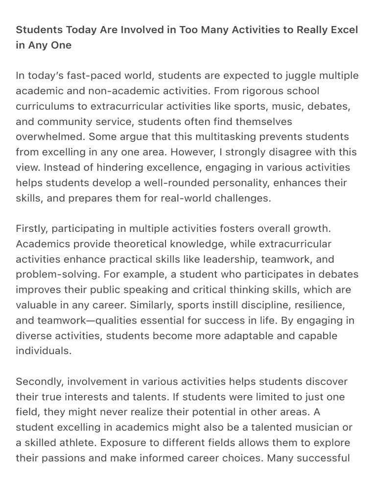 Akhtar's View on Balancing Activities | PDF | Cognition | Behavior ...