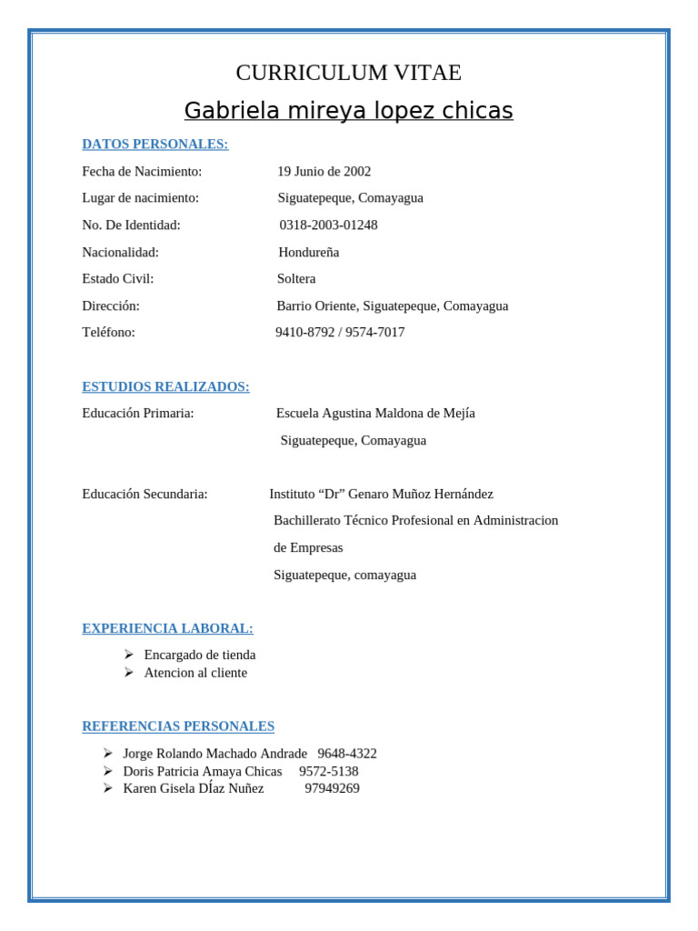 Doc-20241006-Wa0139. CV Gabriela | PDF