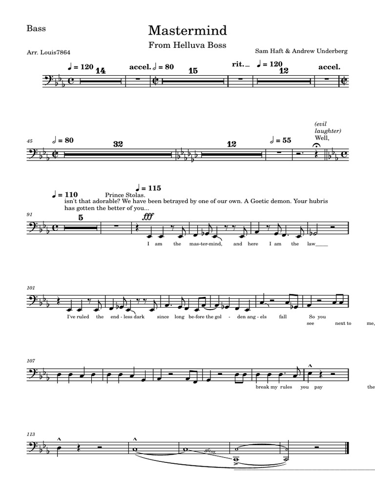 Mastermind Lyrics and Sheet Music | PDF