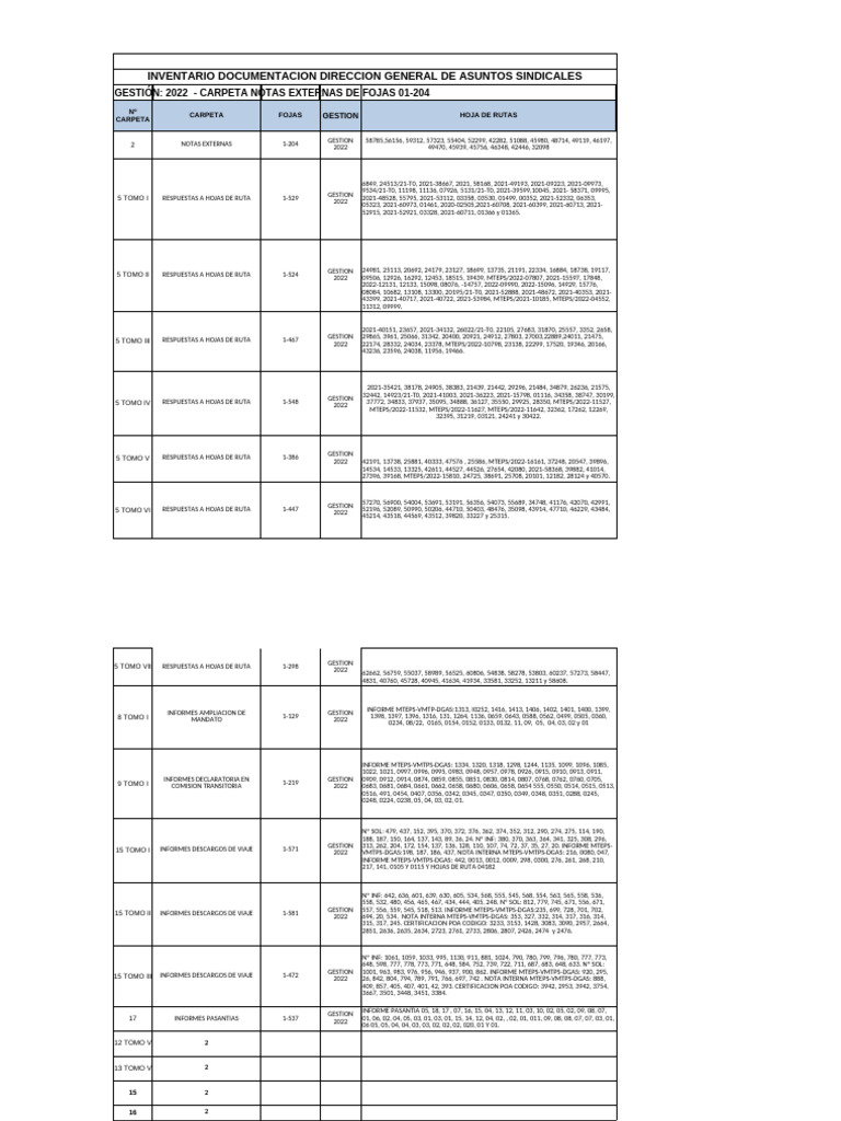 Formato Inventario 2022 | PDF