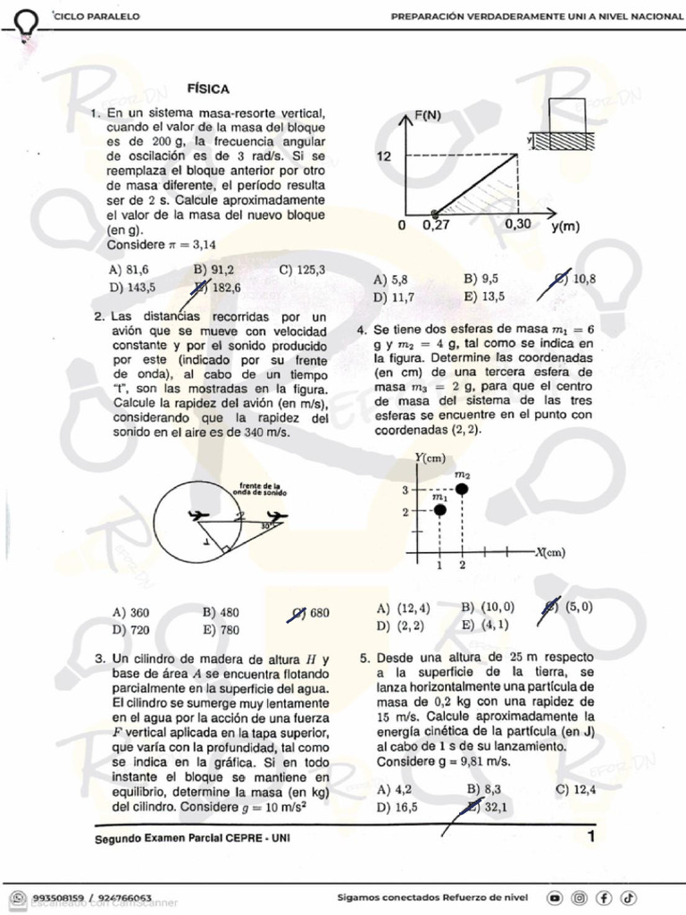 2do Parcial CepreUNI 2025-1 | PDF