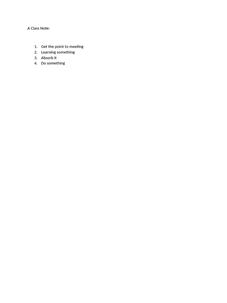 A Class Note | PDF