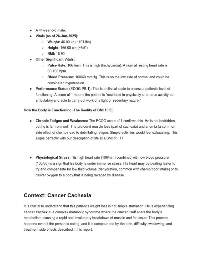 Cancer Cachexia: Vital Signs & Monitoring | PDF | Blood Pressure | Edema