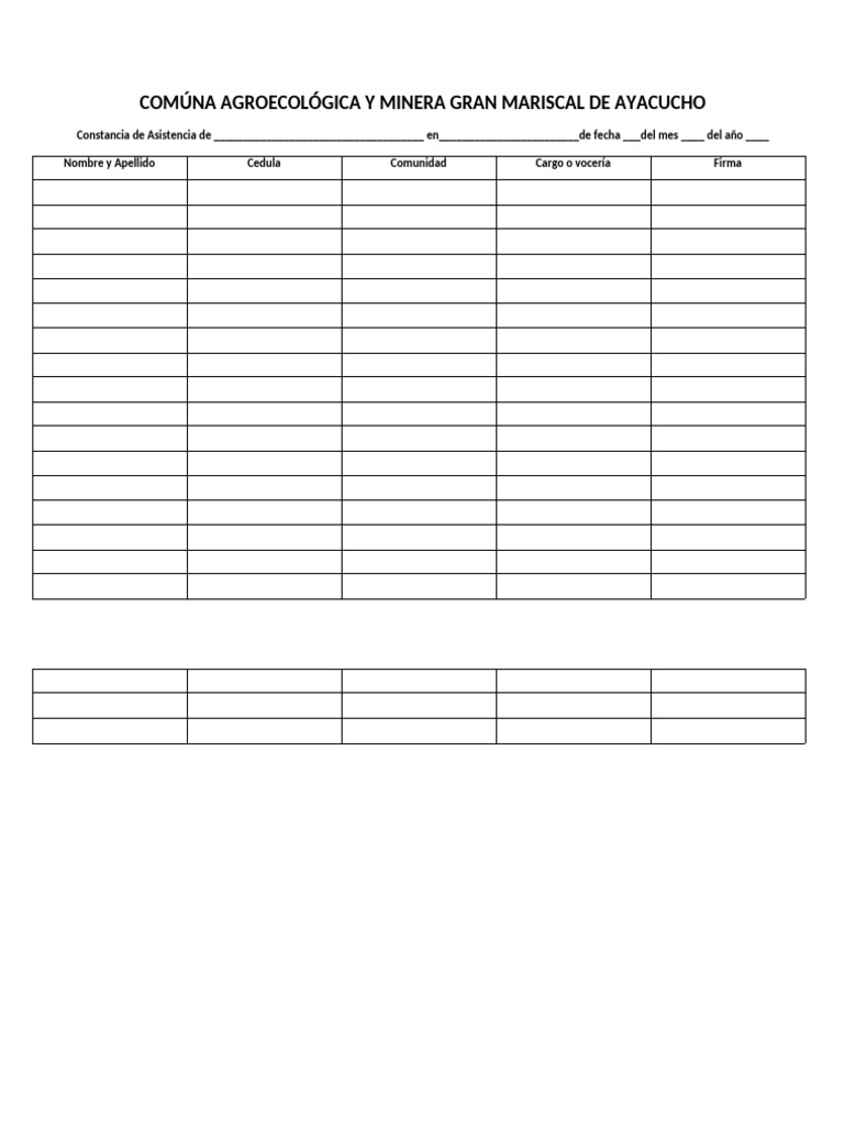 Asistencia de La Comuna | PDF