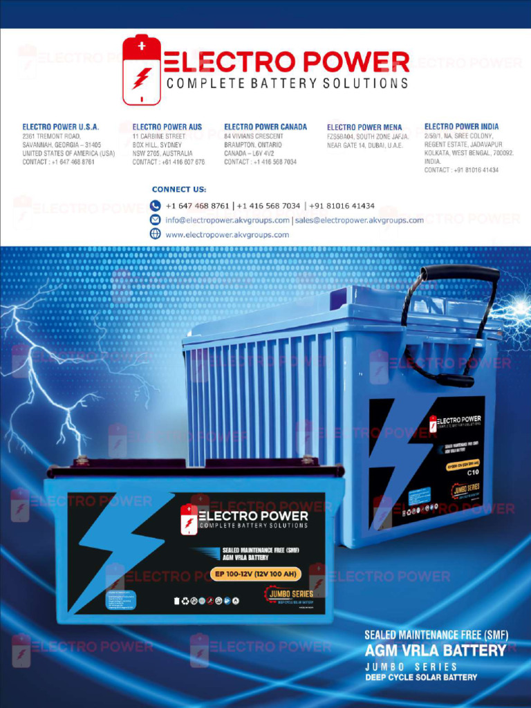 Electro Power-Agm Vrla-12v | PDF