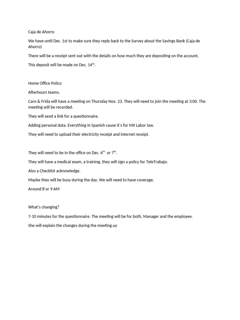 Staff Meeting | PDF