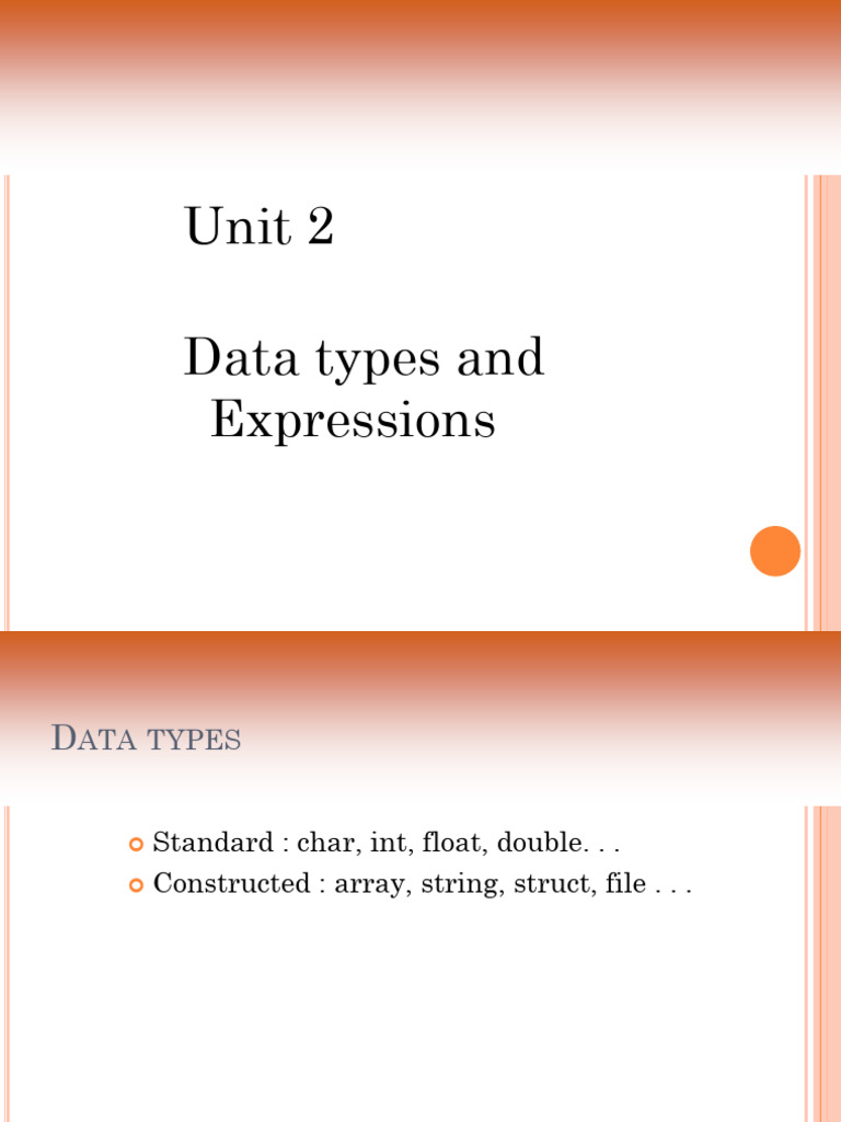 Lesson 7 - Data Types and Expression | PDF | Arithmetic | Computing