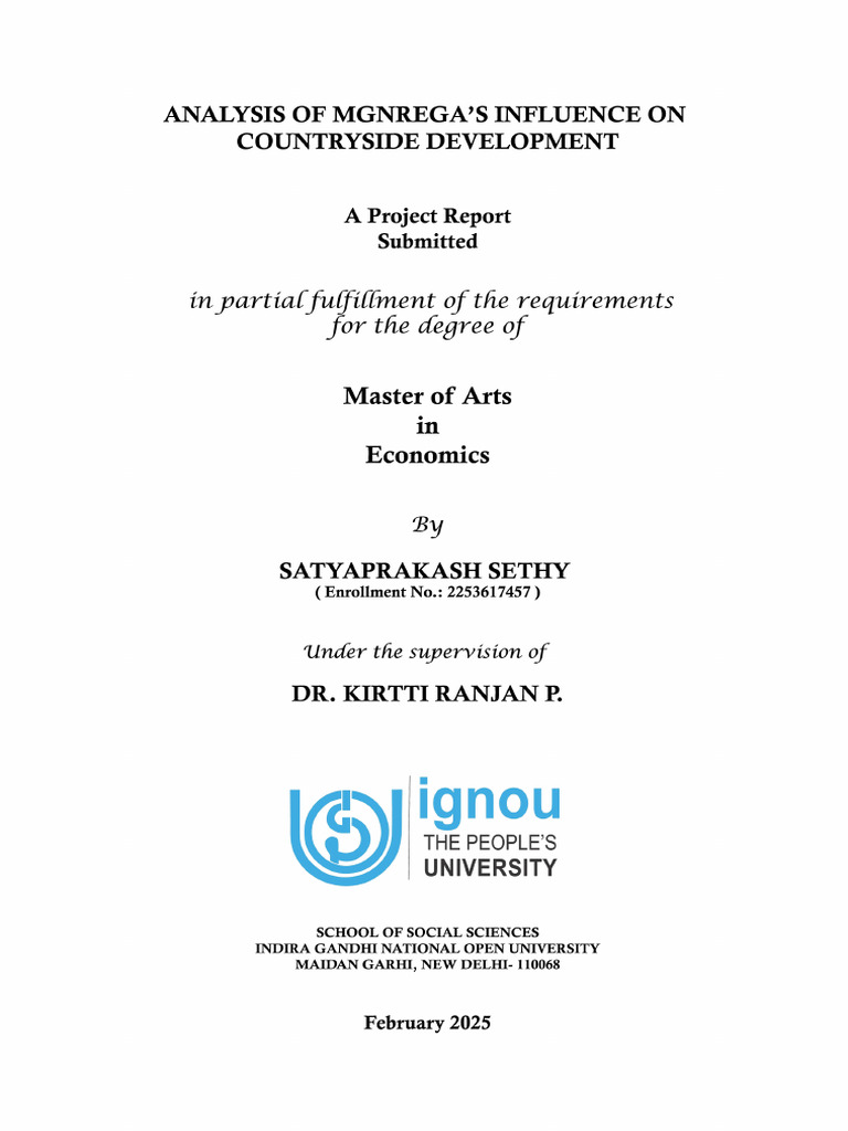 MECP-101 Project Cover | PDF