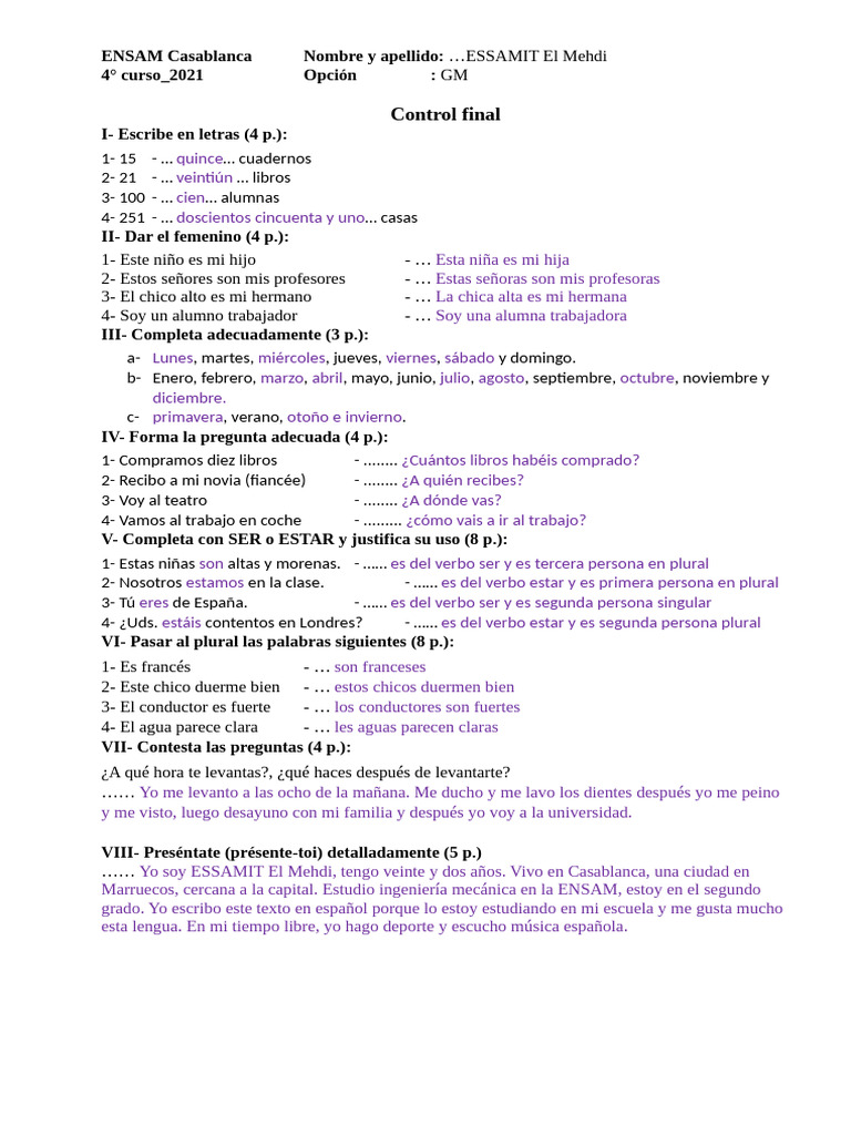 GM - Test Final - 4° - 2021 | PDF
